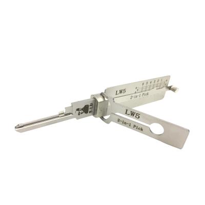 China Lishi LW5 2-in-1 Lock Pick Tool for Locksmiths - Metal Material Key Opener for sale