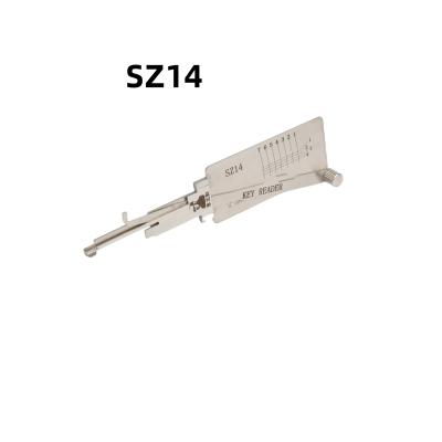 China Lishi SZ14 Model 2-in-1 Motorcycle Unlock Tool with Metal Construction for Suzuki Locksmith Use for sale