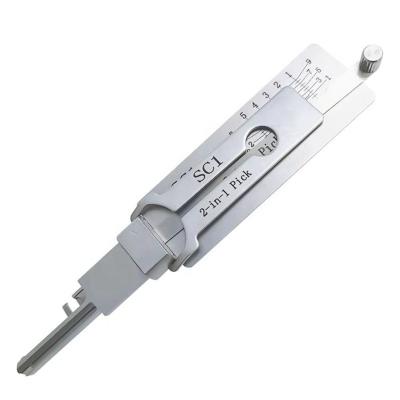 China Lishi SC1 2-In-15 Pins Kit Set Locksmith Tools Decoder Lock Pick for sale