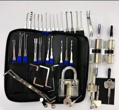 China Anti-Rust Locksmith Tool Set with Fingerprint Unlock and 3 Transparent Padlocks for Professional Use for sale