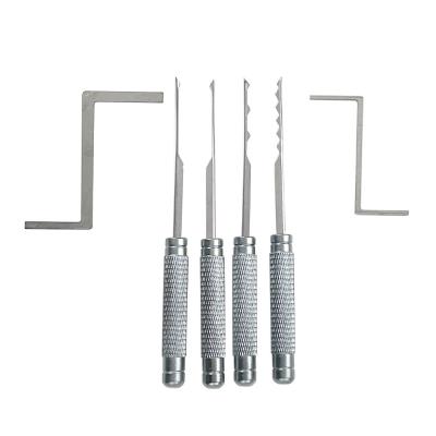 China Huashi 6pcs Stainless Steel Lock Pick Set with Dual-Sensory Feedback for Professional Locksmith Tools for sale