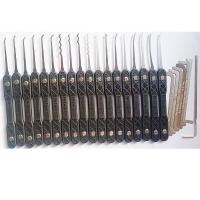 China Stainless Steel 18 PCS Hooks Lock Pick Set with 7 Tension Tools for Professional Locksmiths for sale