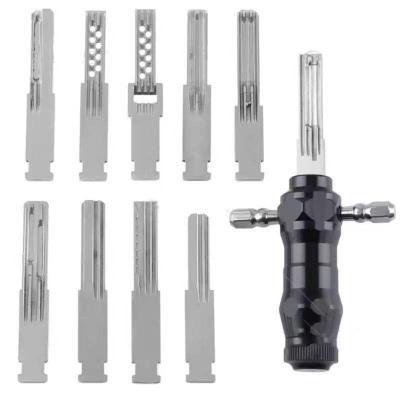 China Speed Storm Key Shaking Tool 10 PCS Heads Lock Pick Set with Mechanical Feedback Analysis and Dual-Sensory Feedback for sale