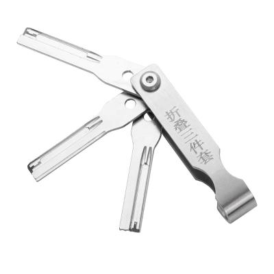 China Three-in-one Quick Opening Tool with High-carbon Spring Steel for Professional Locksmith Supplies Model 2547 Flip Lockpick Tool for sale