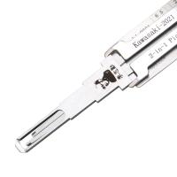 China Locksmith Supplies Lishi 2 In1 Kawasaki-2021 Lock Pick Tool Motorcycle Lock Cylinder Open Reader Key Decoder for Kawasaki for sale