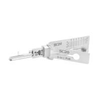 China Original Lishi 2 in 1 Decoder Pick Set Locksmith Tool for Schlage SC20 Domestic Opening Tools with Plastic and Steel Materials for sale