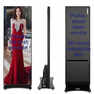 China Indoor Digital LED Poster Screen 1080P Full Color Floor Stand Display for Shopping Mall for sale