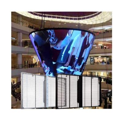 China Outdoor Touch Screen Adhesive Transparent LED Display P5.2 10.4mm 18432dots for sale