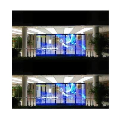China Custom P5.2-10.4mm Transparent LED Film Display Screen OEM Indoor Outdoor for sale