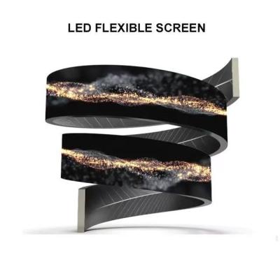 China Flexible LED Display P4 Indoor Cylindrical Advertising Screen 1920Hz 8kg Panel for sale