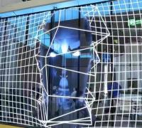 China High Brightness 600cd/m2 IP65 Transparent LED Display Screen 1000x1000mm Indoor for sale