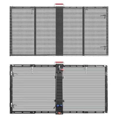 China Transparent Outdoor LED Screen P3.9-7.8 1000x500mm Aluminum Cabinet for Retail Store Advertising for sale