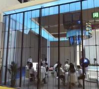 China P3.91 Transparent Glass LED Display 500x125mm Panel for Store Exhibition for sale