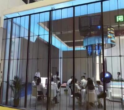 China P3.91 Transparent Glass LED Display 500x125mm Panel for Store Exhibition for sale