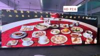 China Outdoor Rental LED Display P2.84 P1 Video Wall with Ground Support Stand and Rollable Frame for sale