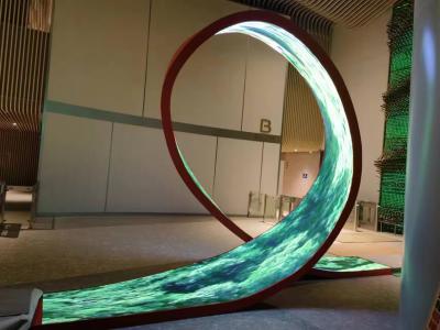 China Full Color Curved Flexible LED Display Board IP31 2.5mm Pixel Pitch Indoor Customized for sale