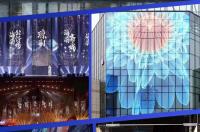 China Transparent LED Display Screen Outdoor Fixed 5500-6000nits 100000 Hours Lifetime 14-16 Bit Gray Scale for sale