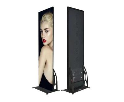 China Indoor P2.5 LED Poster Display 256x768 Resolution 600cd/m2 Brightness Wireless USB 4G Smart Control for sale