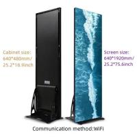 China Indoor LED Poster Display P2.5 640x1920mm Movable Digital Signage Screen for Advertising for sale