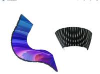 China Flexible LED Display 360 Degree Bendable 90g Ultra Thin Module for Curved Cylinder Shapes for sale
