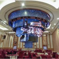 China Flexible LED Display 360 Degree Bendable 90g Ultra Thin Module for Curved Cylinder Shapes for sale