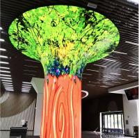 China Flexible LED Display 360 Degree Bendable 90g Ultra Thin Module for Curved Cylinder Shapes for sale