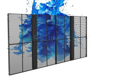 China Transparent LED Display 1000x500mm High Brightness 800-4500cd Outdoor Advertising Screen for sale