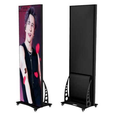 China SignStar 640x1920mm LED Floor Stand Poster with Wheels 800-1000nits Indoor Digital Signage for sale