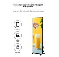 China SignStar 640x1920mm LED Floor Stand Poster with Wheels 800-1000nits Indoor Digital Signage for sale