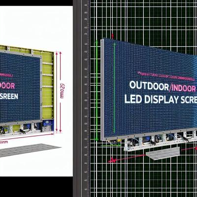 China P4 Outdoor Full Color LED Display Screen 250mmx250mm Panel 5500cd/m2 Brightness IP65 for sale