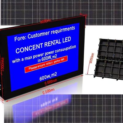 China TEWEI P4.81 Rental LED Screen 65536dot/m² Full Color Outdoor Display for sale