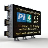 China P4 Outdoor LED Display Screen 5000cd Brightness IP65 Rated with CE ROHS FCC Certification for sale