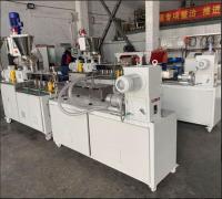 China Mini Co-Rotating Twin Screw Extruder for Starch Filled Compostable Plastic Pelletizing for sale