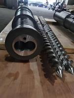 China Nitrided Conical Twin Screw Barrel for Plastic Profile Extrusion Machine for sale