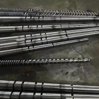 China Nitrided Conical Twin Screw Barrel for Plastic Profile Extrusion Machine for sale