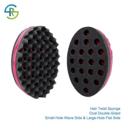 China OEM Double Sided Big Hole Curl Sponge | Afro Hair Sponge Supplier for sale