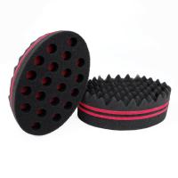 China OEM Double Sided Big Hole Curl Sponge | Afro Hair Sponge Supplier for sale