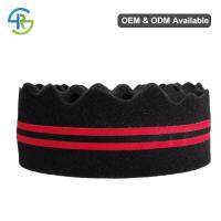 China Wave Shaped Afro Sponge Brush OEM Barber Hair Brush Sponge Customized for sale