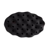 China Wave Shaped Afro Sponge Brush OEM Barber Hair Brush Sponge Customized for sale