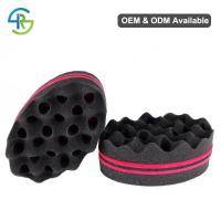 China Oval Two Sided Hair Sponge ODM Barber Curl Sponge PU + EVA Material for sale