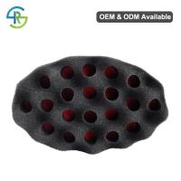 China Oval Two Sided Hair Sponge ODM Barber Curl Sponge PU + EVA Material for sale