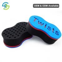 China OEM ODM Logo Single Sided Hair Sponge 8 Shape Afro Curl Sponge for sale