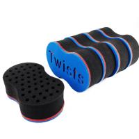 China OEM ODM Logo Single Sided Hair Sponge 8 Shape Afro Curl Sponge for sale