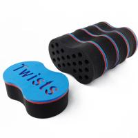 China Single Sided African Hair Sponge 15mm Hole Blue Afro Sponge Twist for sale