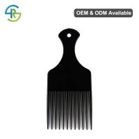 China ABS Plastic Hair Pick Comb ODM Plastic Afro Pick For Curly Hair for sale