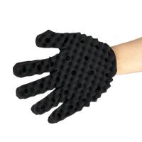 China ODM Twist Sponge Glove Hair Sponge Glove With Holes For Natural Curls And Dreads for sale