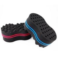 China 8 Shape Hair Sponge Twist Small 9mm Hole Curl Sponge Brush PU+EVA for sale