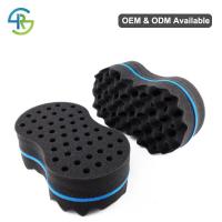 China 8 Shape Hair Sponge Twist Small 9mm Hole Curl Sponge Brush PU+EVA for sale