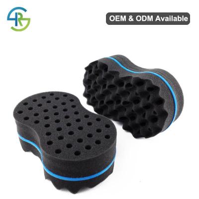 China 8 Shape Hair Sponge Twist Small 9mm Hole Curl Sponge Brush PU+EVA for sale