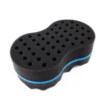 China 8 Shape Hair Sponge Twist Small 9mm Hole Curl Sponge Brush PU+EVA for sale